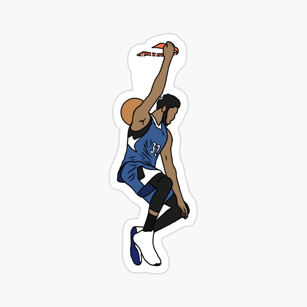 Kira .6728 Sticker - Karl-Anthony Towns Slam Dunk - Hot Trending Vinyl ...