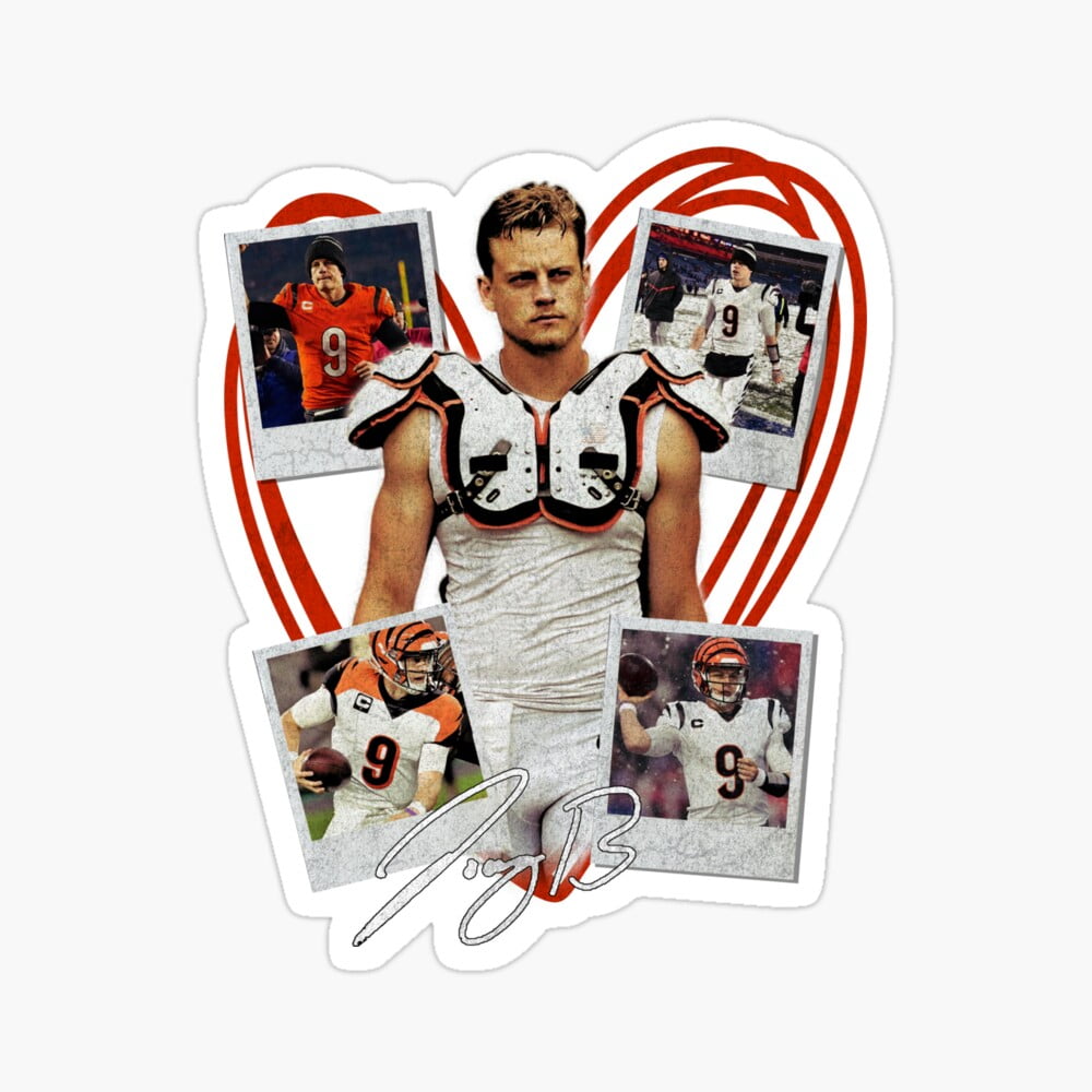 Kira .6760 Sticker - Cute Joe Burrow Vintage Heart - Hot Trending Vinyl ...
