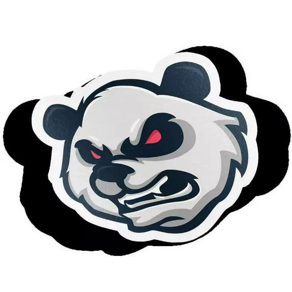 Kira .730 Sticker - Angry Panda Face Animal For Tumblers, Laptops - Hot ...