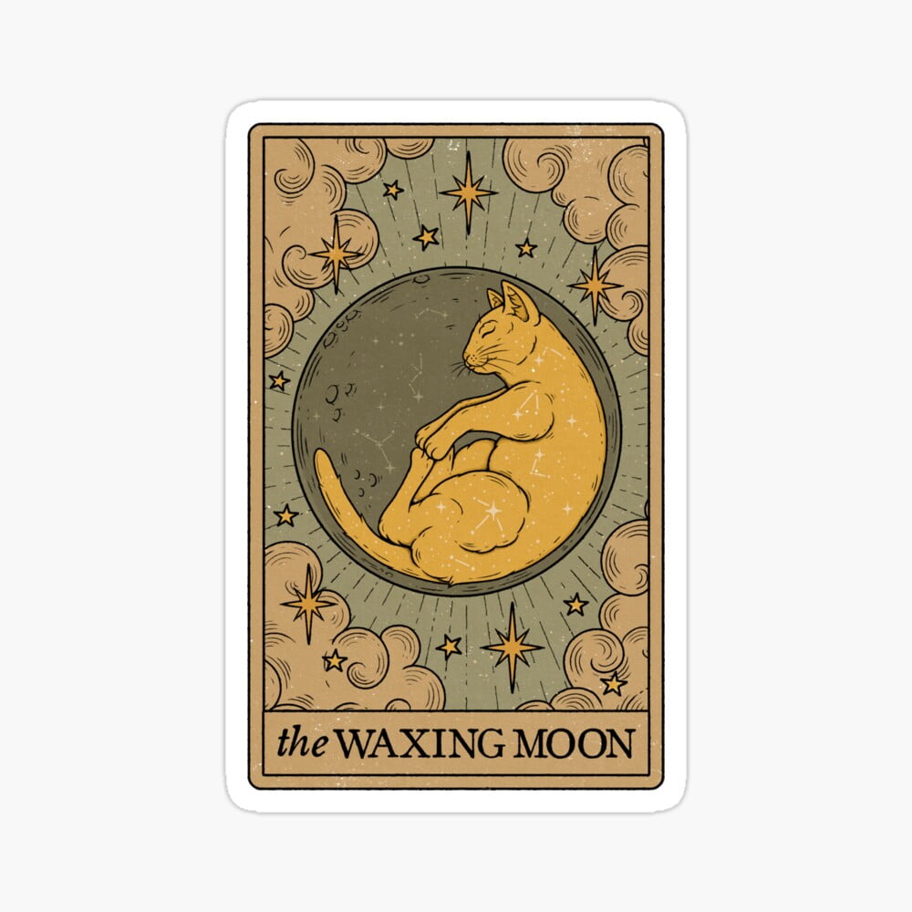 Kira .7520 Sticker - The Waxing Moon - Lunar Cats - Hot Trending Vinyl ...