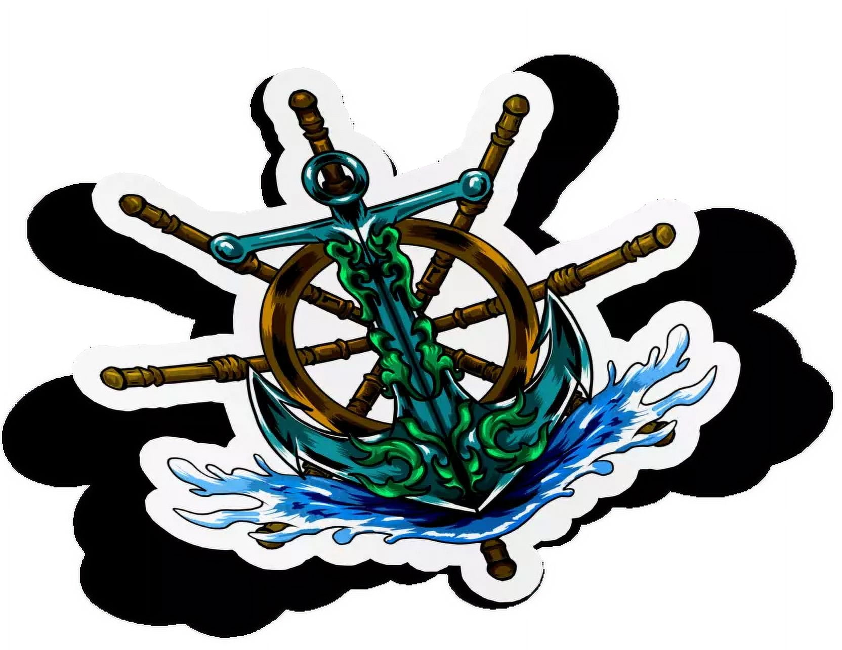 Kira .756 Sticker - Sea Anchor Fishing Boating For Tumblers, Laptops ...