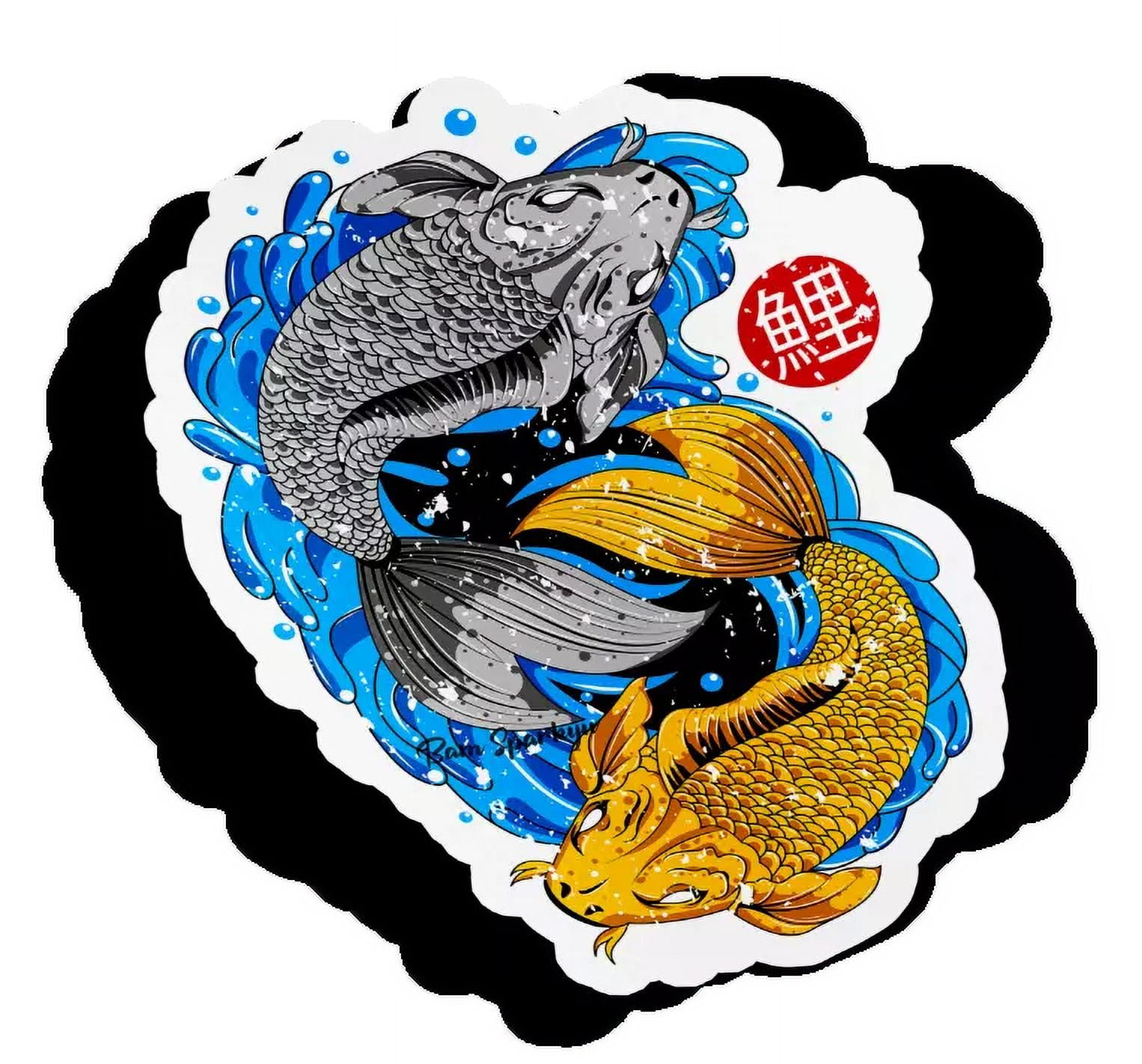 Kira .762 Sticker - Koi Fish Pond Japanese For Tumblers, Laptops ...