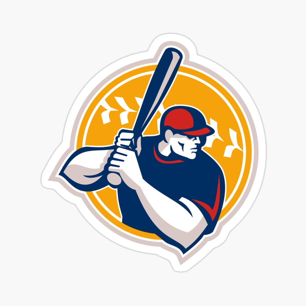 Kira .8302 Sticker - Baseball Batter Hitter Batting Side Retro - Hot ...
