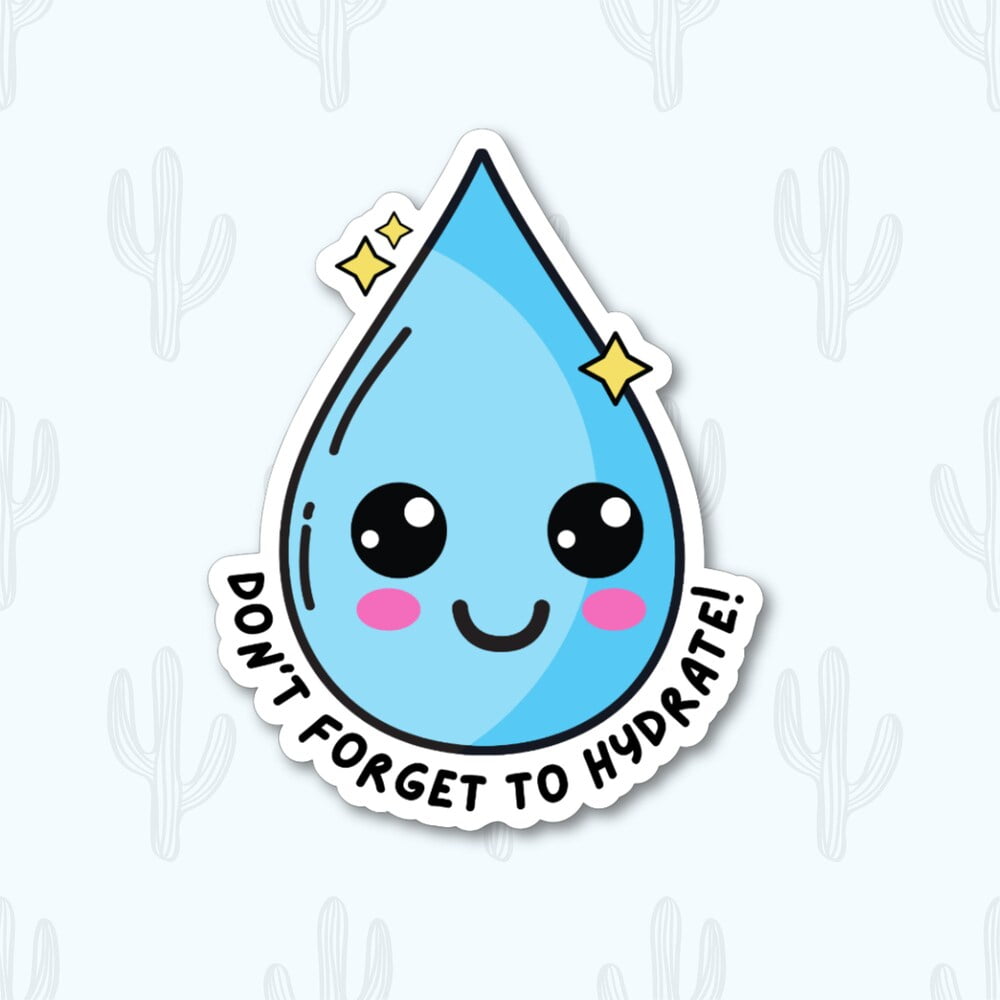 Kira .841 Sticker - Cute Motivational Drink Water Hydration - Hot ...