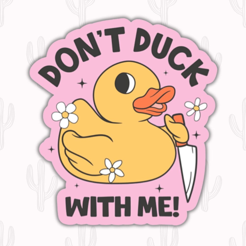 Kira .845 Sticker - Don'T Duck With Me, Rubber Ducky, Cute Laptop ...