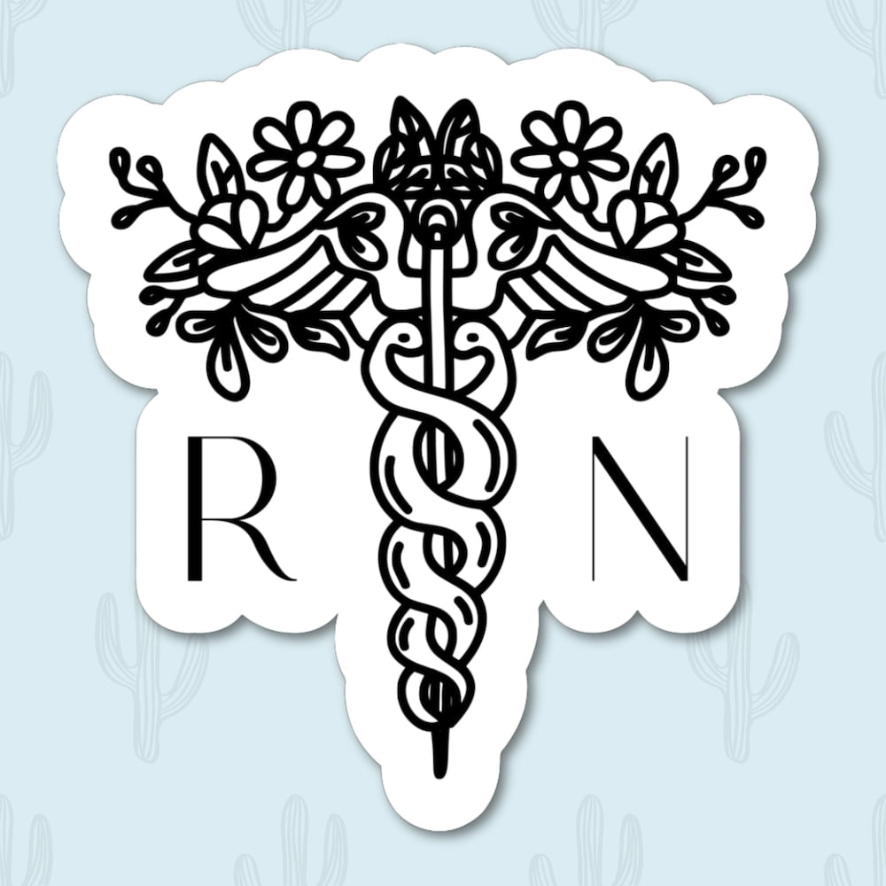 Kira .930 Sticker - Registered Nurse, Caduceus, Holographic, Graduation ...
