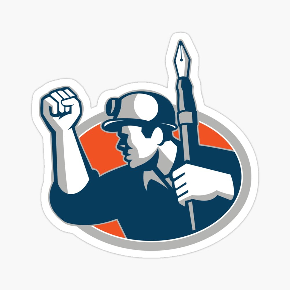 Kira .9406 Sticker - Coal Miner Holding Pen Mascot - Hot Trending Vinyl ...