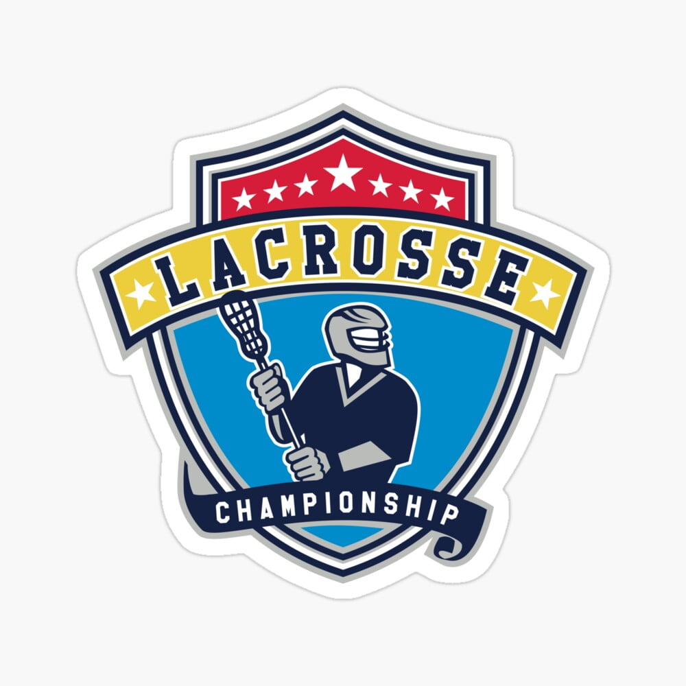 Kira .9412 Sticker - Lacrosse Player Ribbon Shield Retro - Hot Trending ...