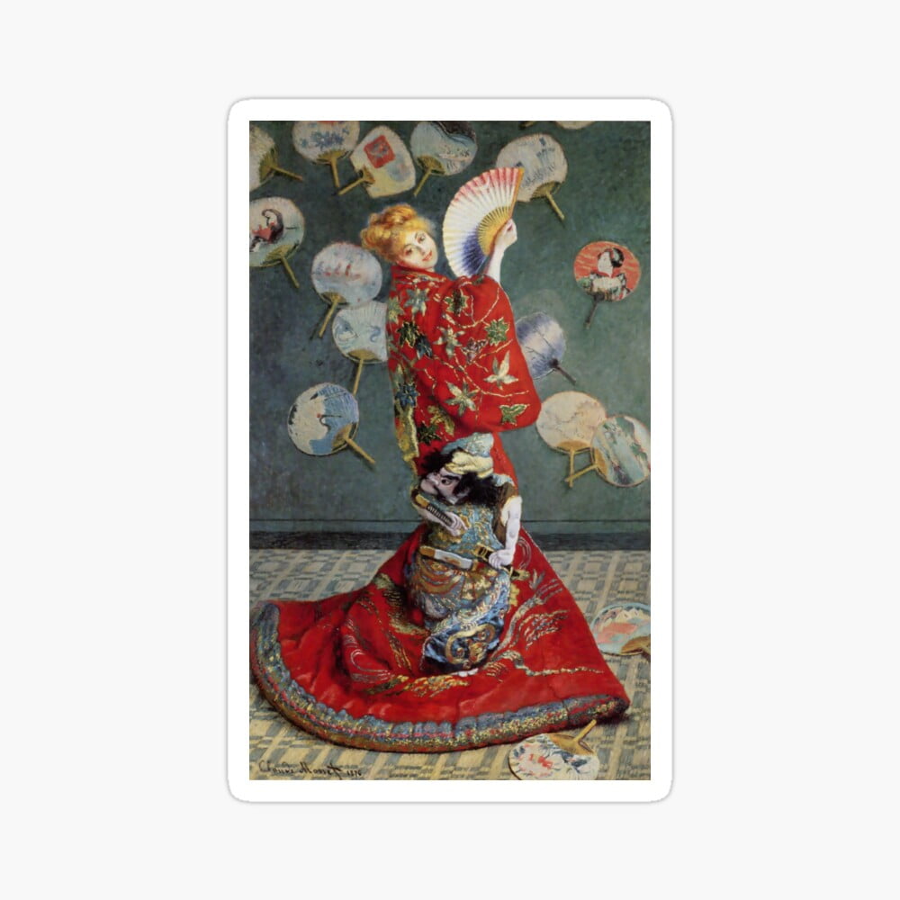Kira .975 Sticker - Madame Monet In A Japanese Kimono, 1875 By Claude ...