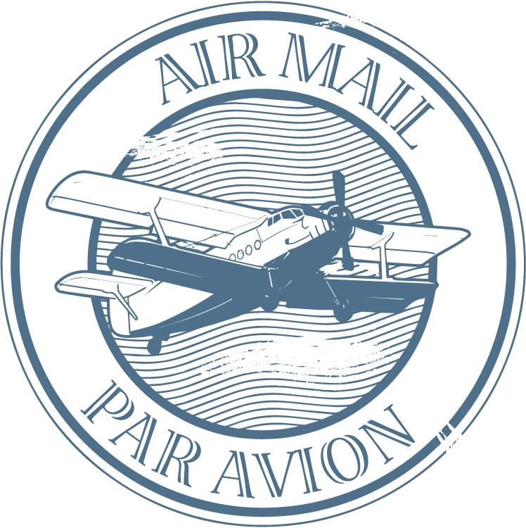 Kira Air Mail Plain Travel Rubber Stamp Car Bumper Sticker Decal ...