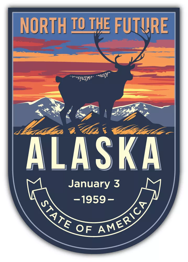 Kira Alaska USA State Car Bumper Sticker Decal Waterproof Sticker for ...