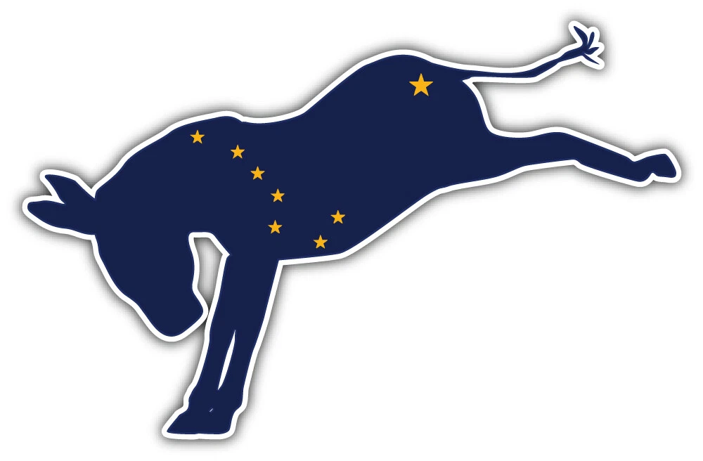 Kira Alaska USA State Democrat Party Donkey Car Bumper Sticker Decal ...