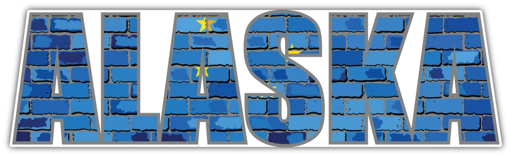 Kira Alaska USA State Flag Slogan Car Bumper Sticker Decal Waterproof ...