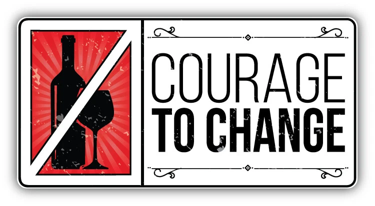 Kira Alcohol Grunge Slogan Courage To Change Car Bumper Sticker Decal ...