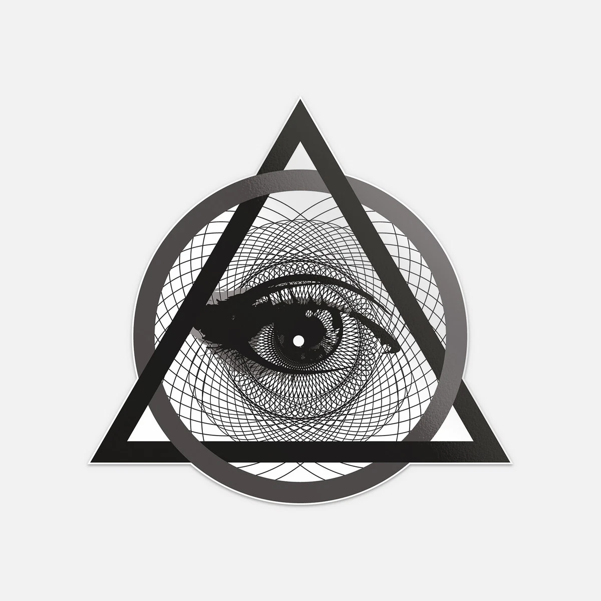 Kira All Seeing Eye Sacred Masonic Symbol Black Vinyl Sticker Decal ...