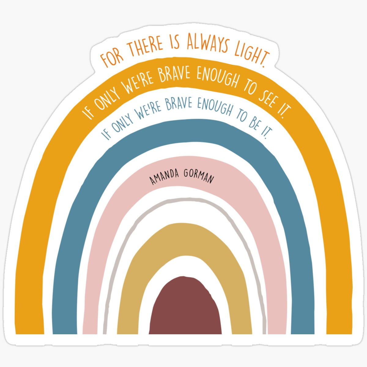 Kira Amanda Gorman Inspiration Quote Glossy Sticker Waterproof Sticker ...