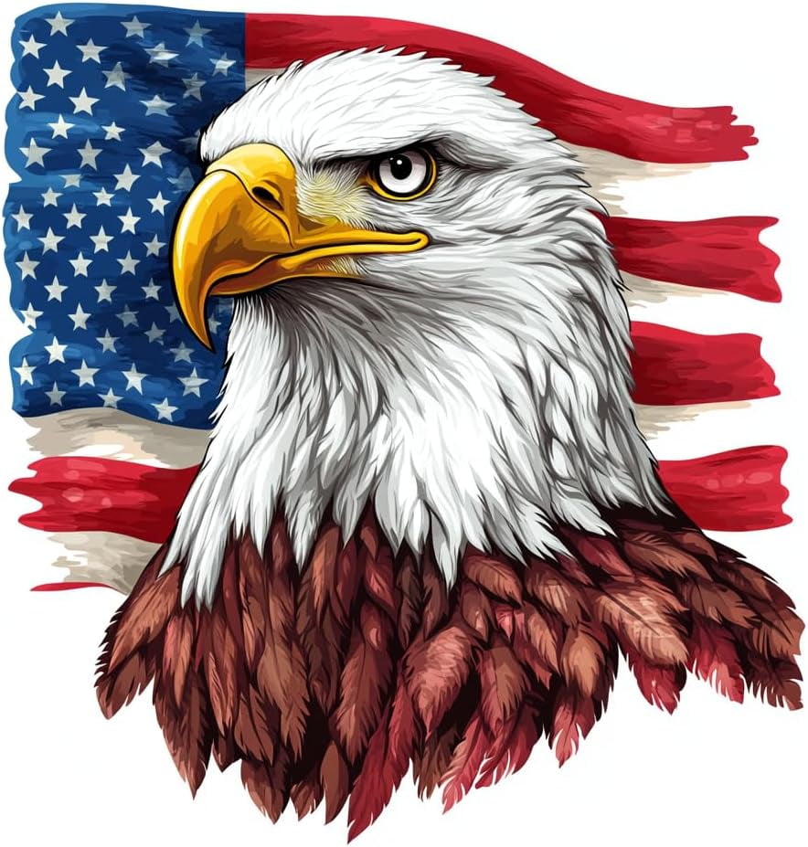 Kira American Bald Eagle Car Sticker, Auto Die... Waterproof Sticker ...