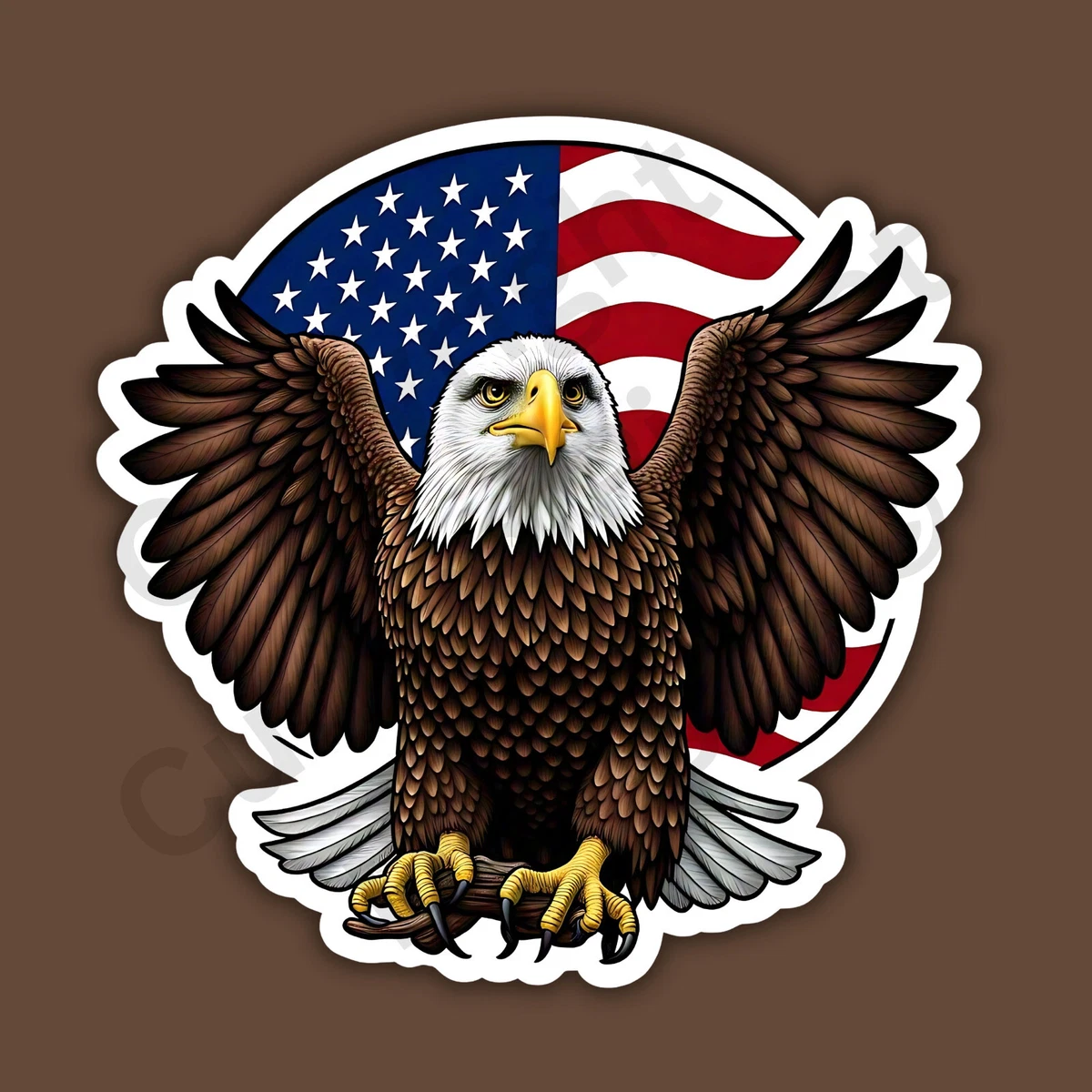 Kira American Eagle Flag Patriotism USA Freedom Independence Vinyl ...