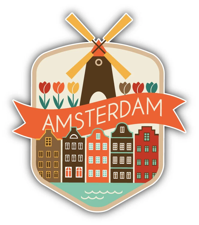 Kira Amsterdam City Netherlands Travel Emblem Car Bumper Sticker Decal ...