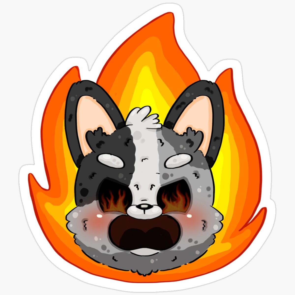 Kira Angry Muffin Sticker Waterproof Sticker for Water Bottles, Laptops ...