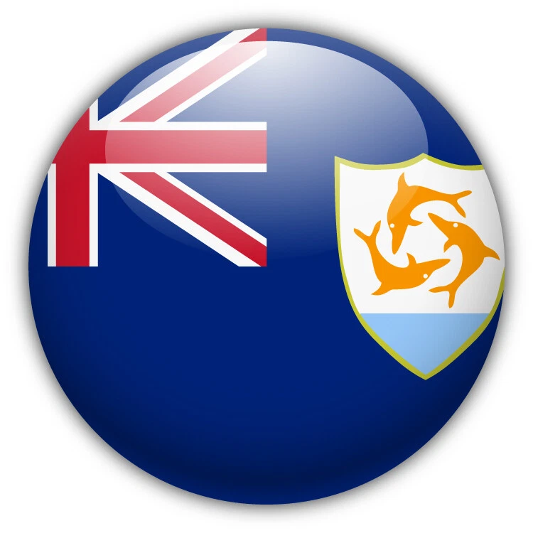Kira Anguilla Flag Glossy Car Bumper Sticker Decal Waterproof Sticker ...
