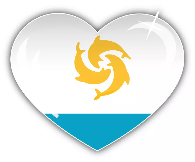 Kira Anguilla Flag Heart Car Bumper Sticker Decal Waterproof Sticker ...