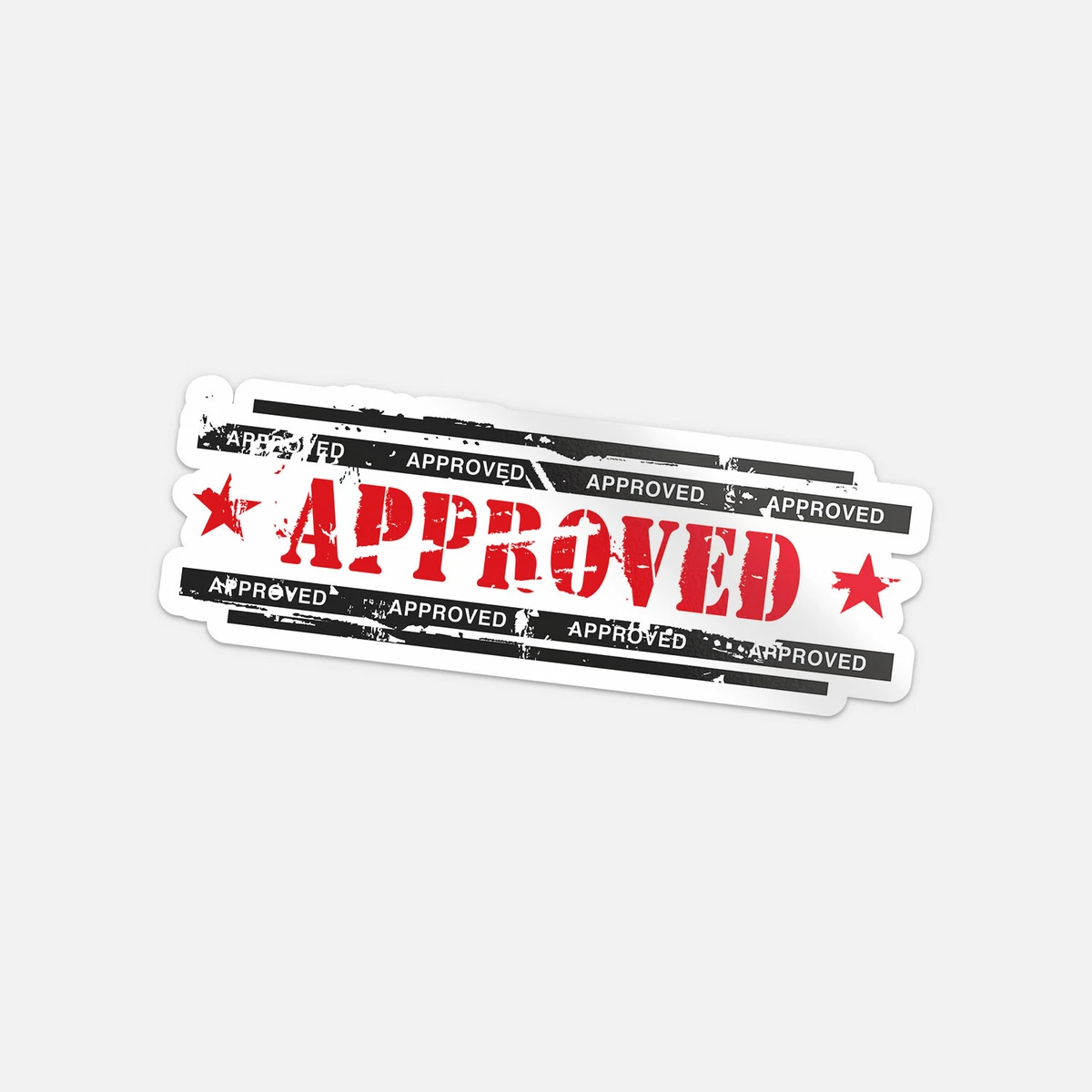 Kira Approved Old Grunge Rubber Stamp Vinyl Sticker Decal Waterproof ...