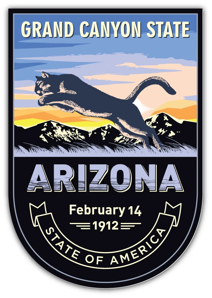 Kira Arizona USA State Car Bumper Sticker Decal Waterproof Sticker for ...