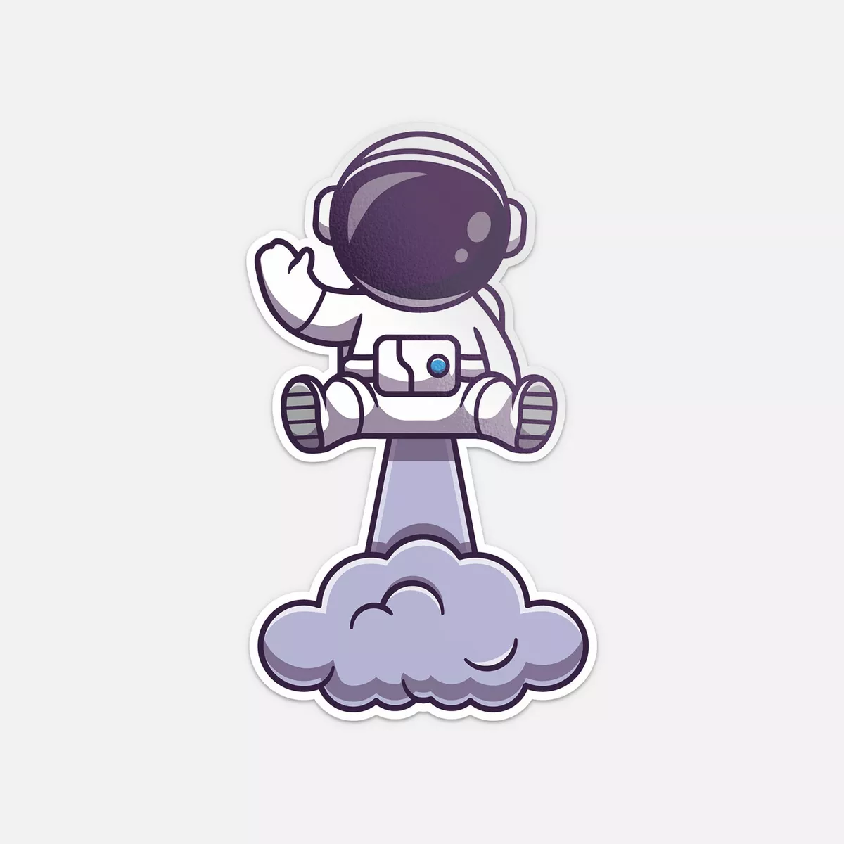 Kira Astronaut Launching Space Cartoon Car Bumper Vinyl Sticker Decal ...