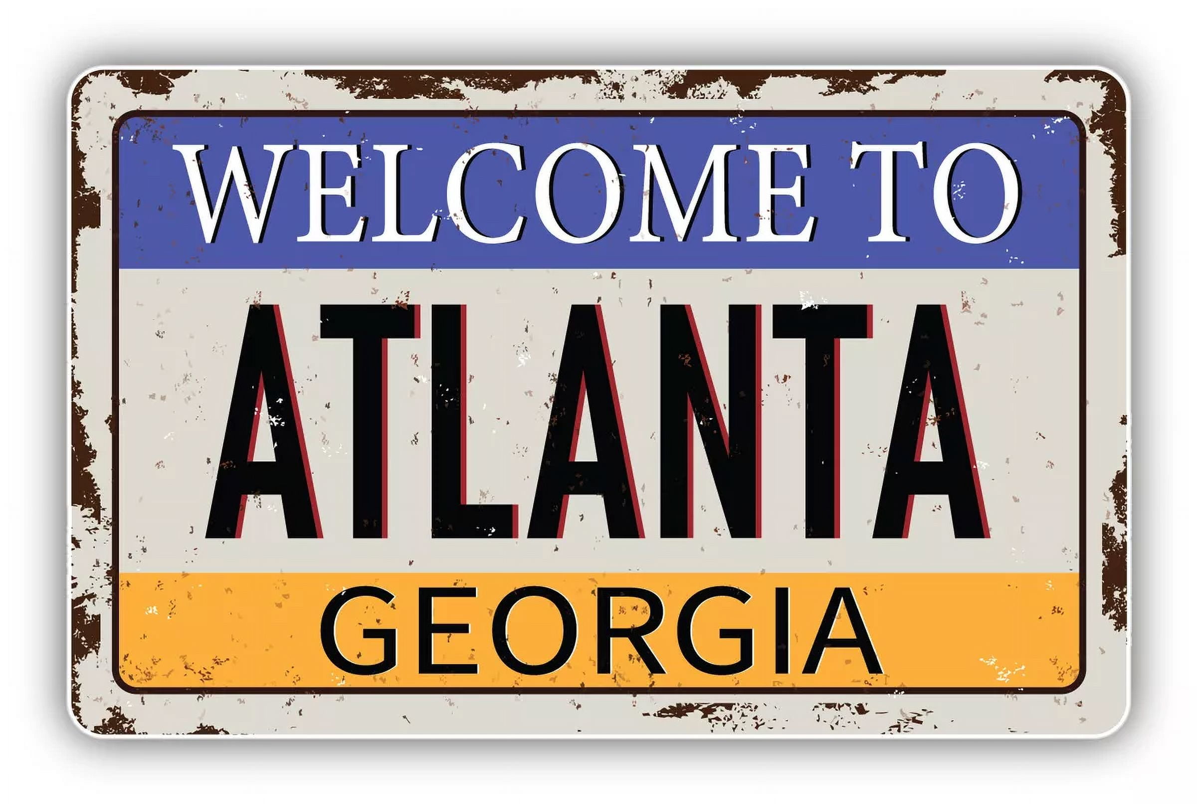 Kira Atlanta City Georgia State USA Grunge Retro Vinyl Sticker Decal ...