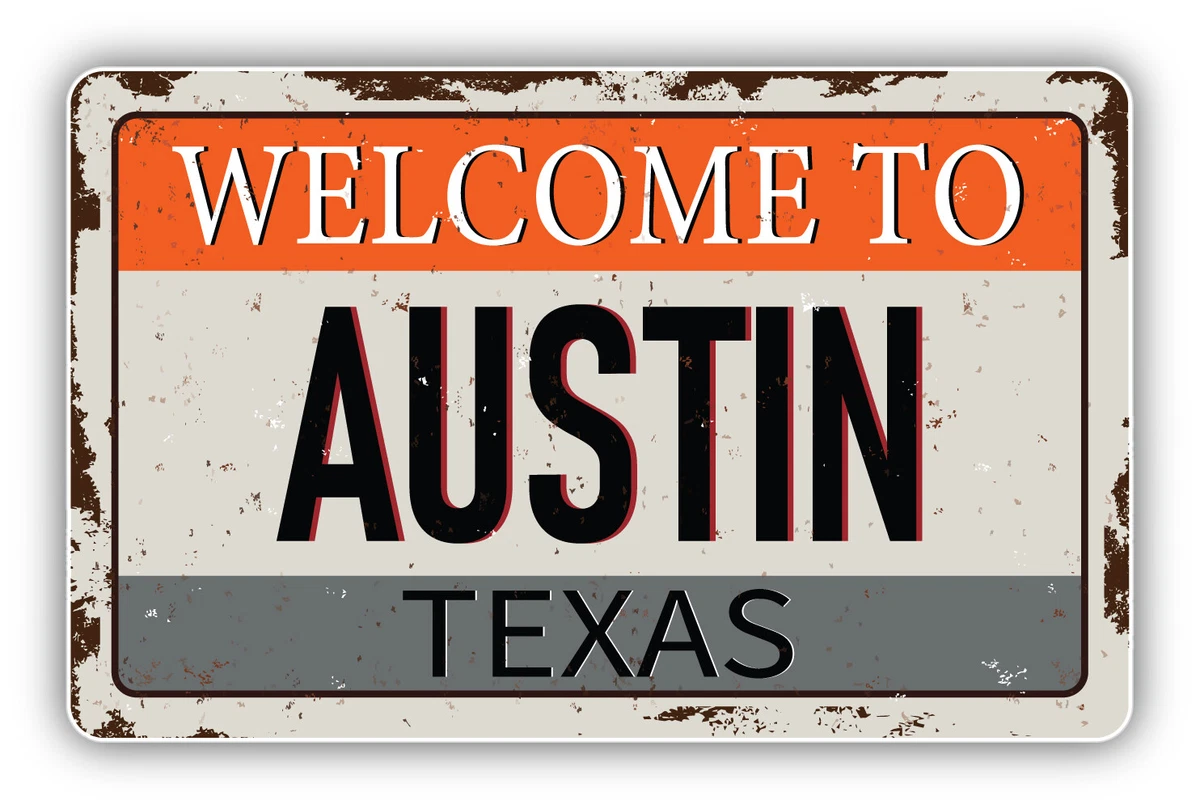 Kira Austin City Texas USA Grunge Retro Vinyl Sticker Decal Waterproof ...