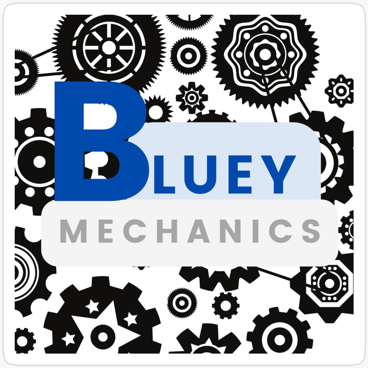 Kira BLUE MECHANICS MINIMALIST DESIGN Sticker Waterproof Sticker for ...