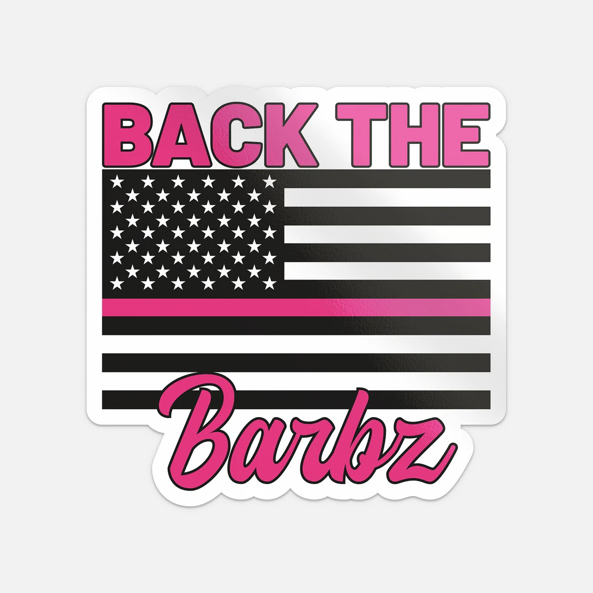Kira Back The Barbz USA Flag Car Bumper Vinyl Sticker Decal Waterproof ...