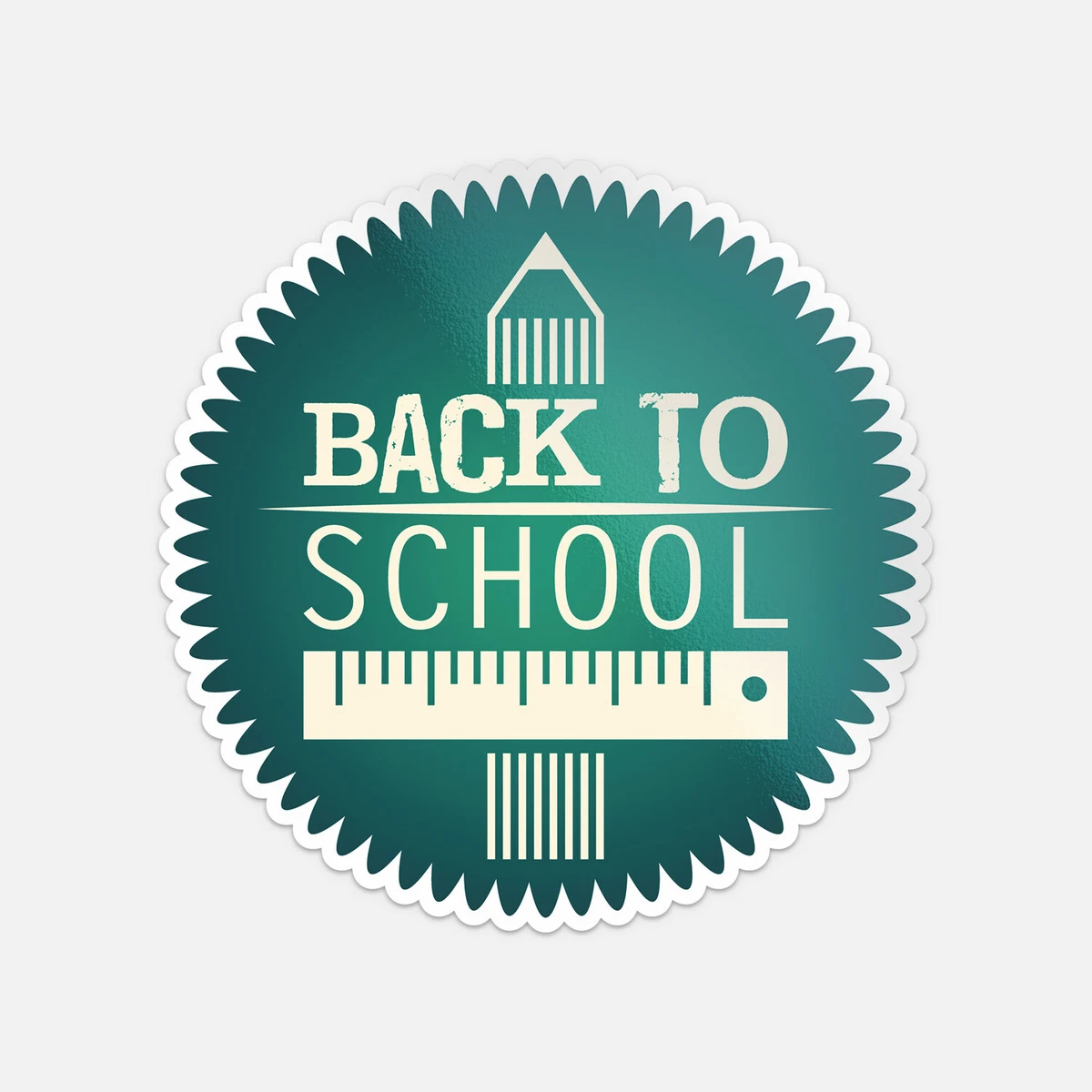 Kira Back To School Education Ruler Rubber Vinyl Sticker Decal ...