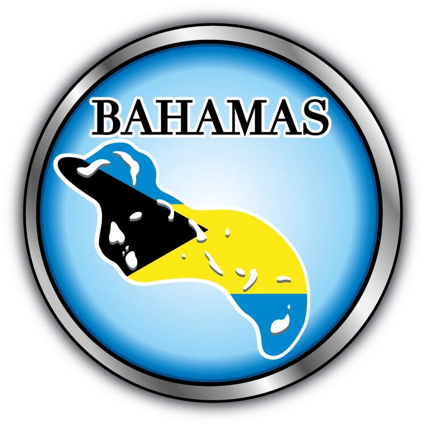 Kira Bahamas Flag Map Car Bumper Sticker Decal Waterproof Sticker for ...