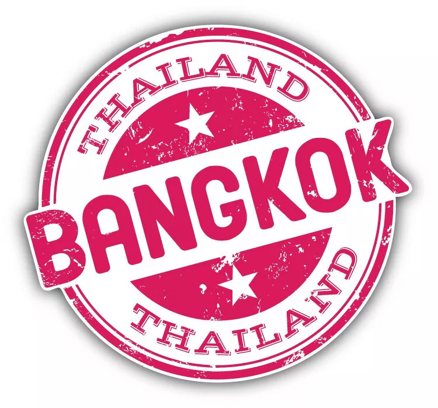 Kira Bangkok Thailand Grunge Travel Stamp Car Bumper Sticker Decal ...