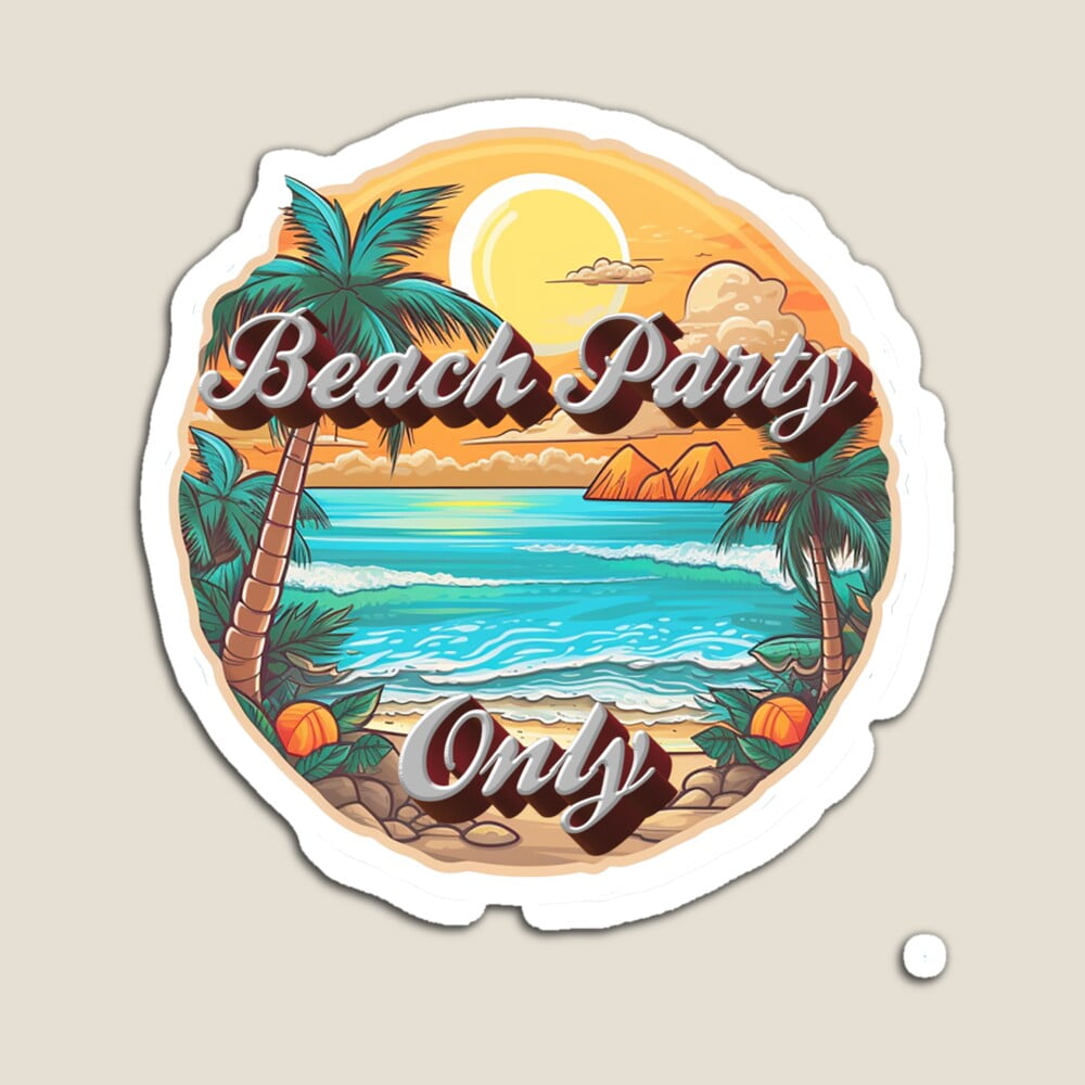 Kira - Beach Party Only Sticker - 3208 Hot Trending Vinyl Stickers ...