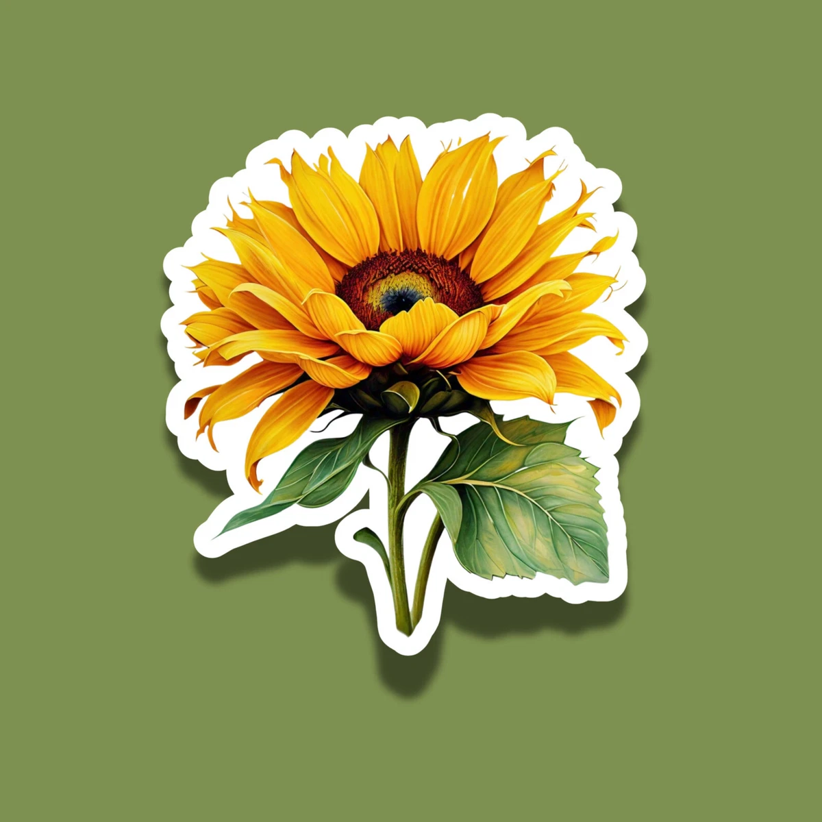 Kira Beautiful Sunflower Flower Blooming Garden Summer Vinyl Sticker ...