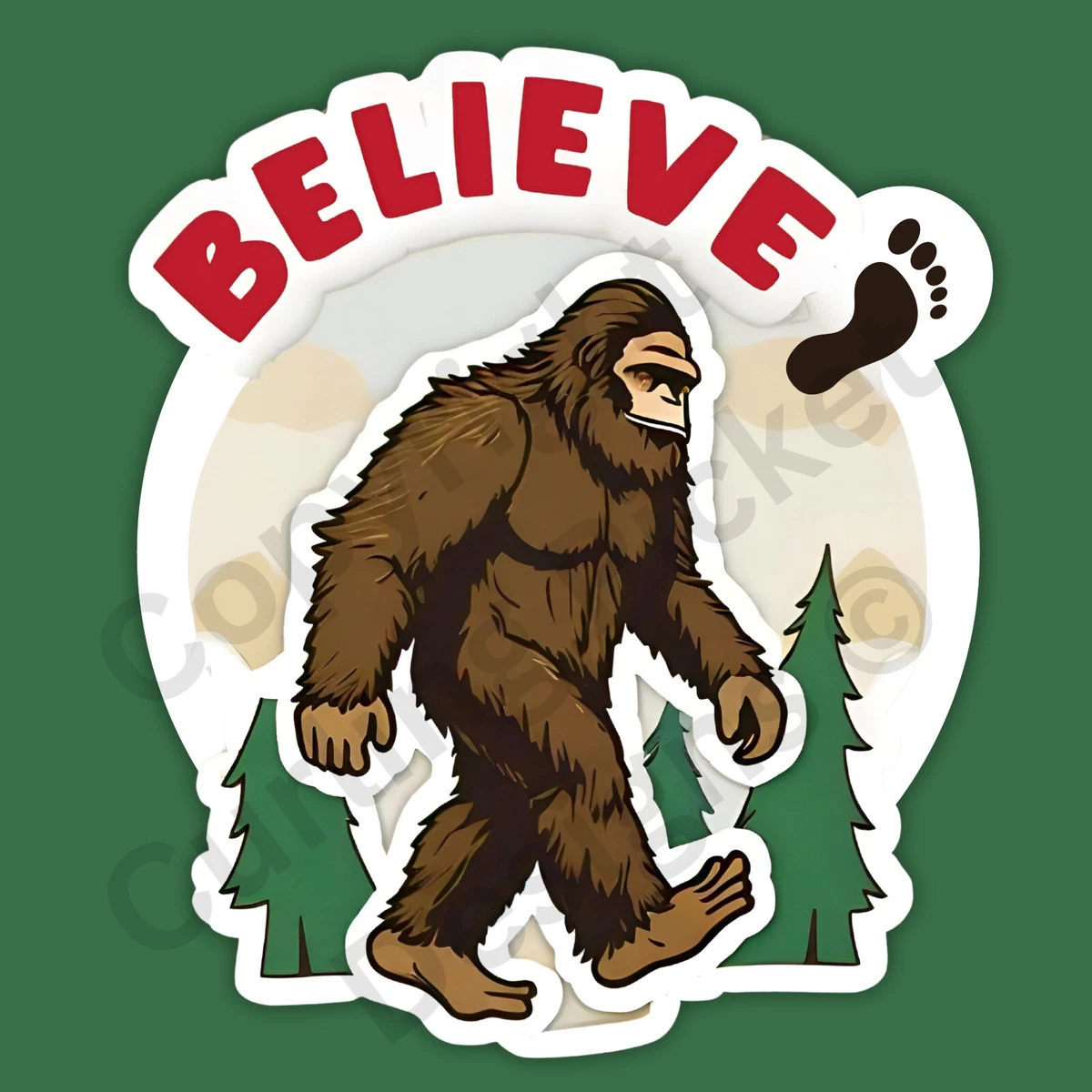 Kira Believe Bigfoot Sasquatch Funny Cute Laptop Vinyl Sticker ...