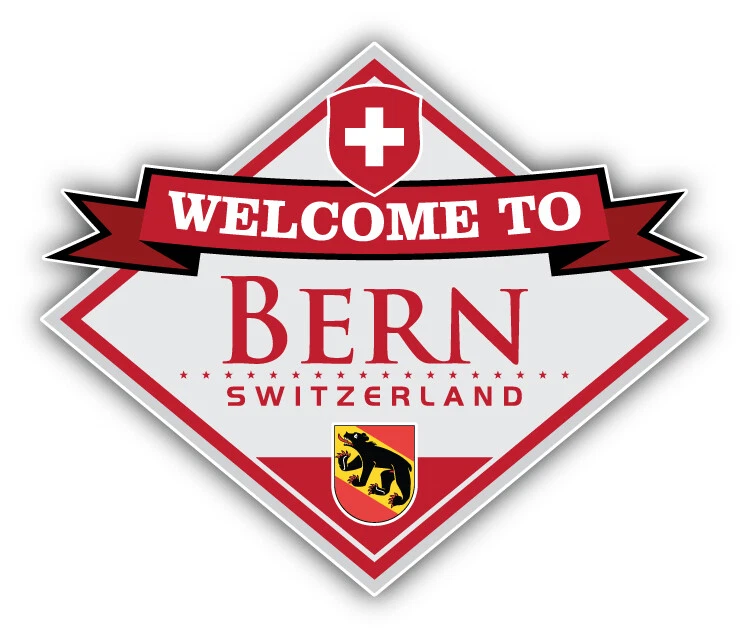 Kira Bern Switzerland Welcome Travel Badge Car Bumper Sticker Decal ...