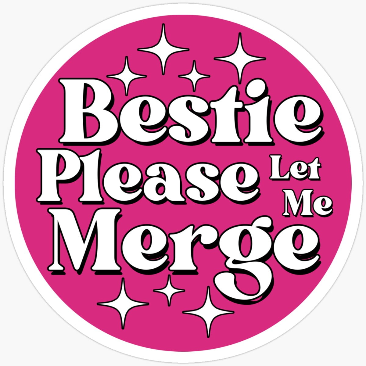 Kira Bestie Please Let Me Merge Funny Car Bumper Sticker Waterproof ...