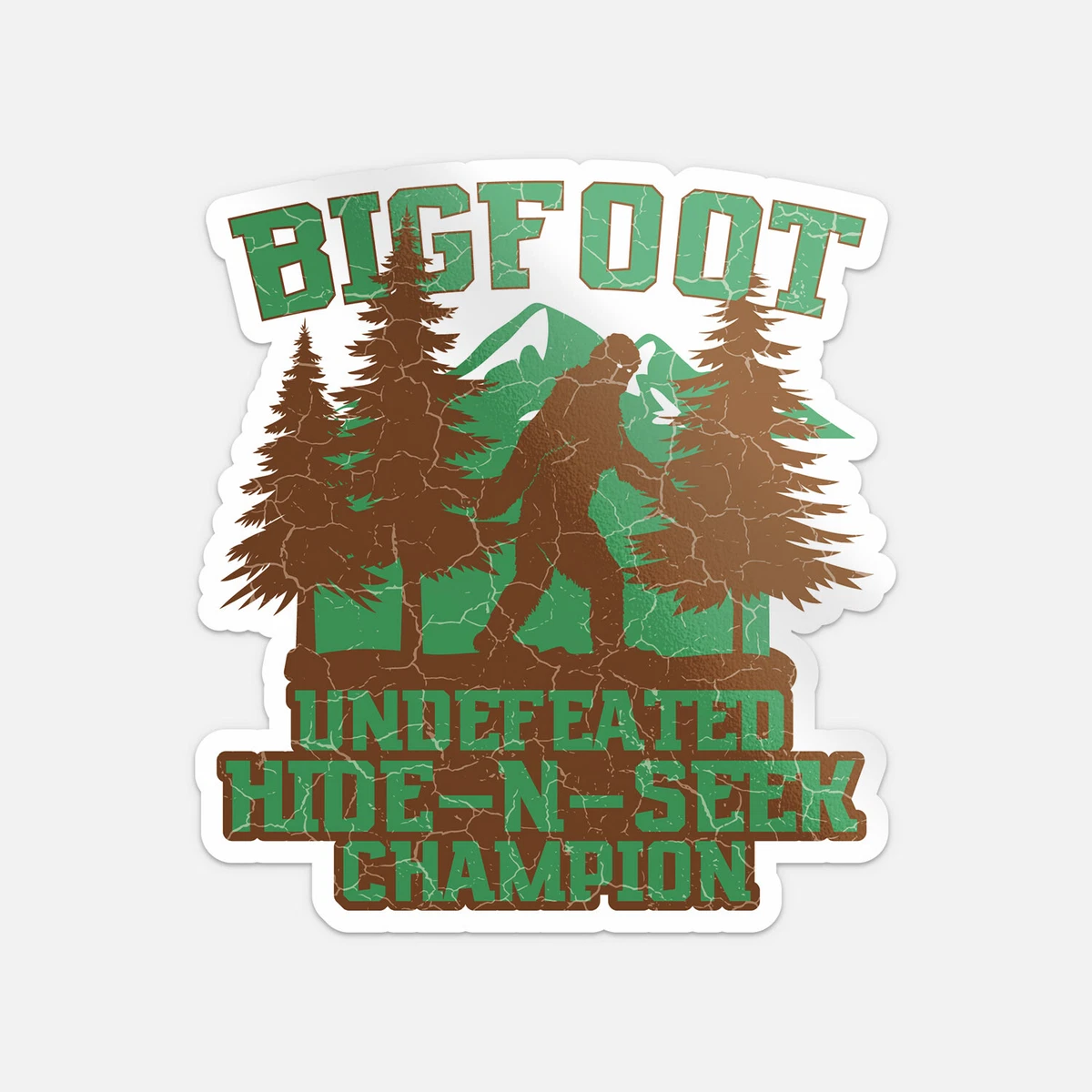 Kira Bigfoot Hide N Seek Champion Car Bumper Vinyl Sticker Decal ...