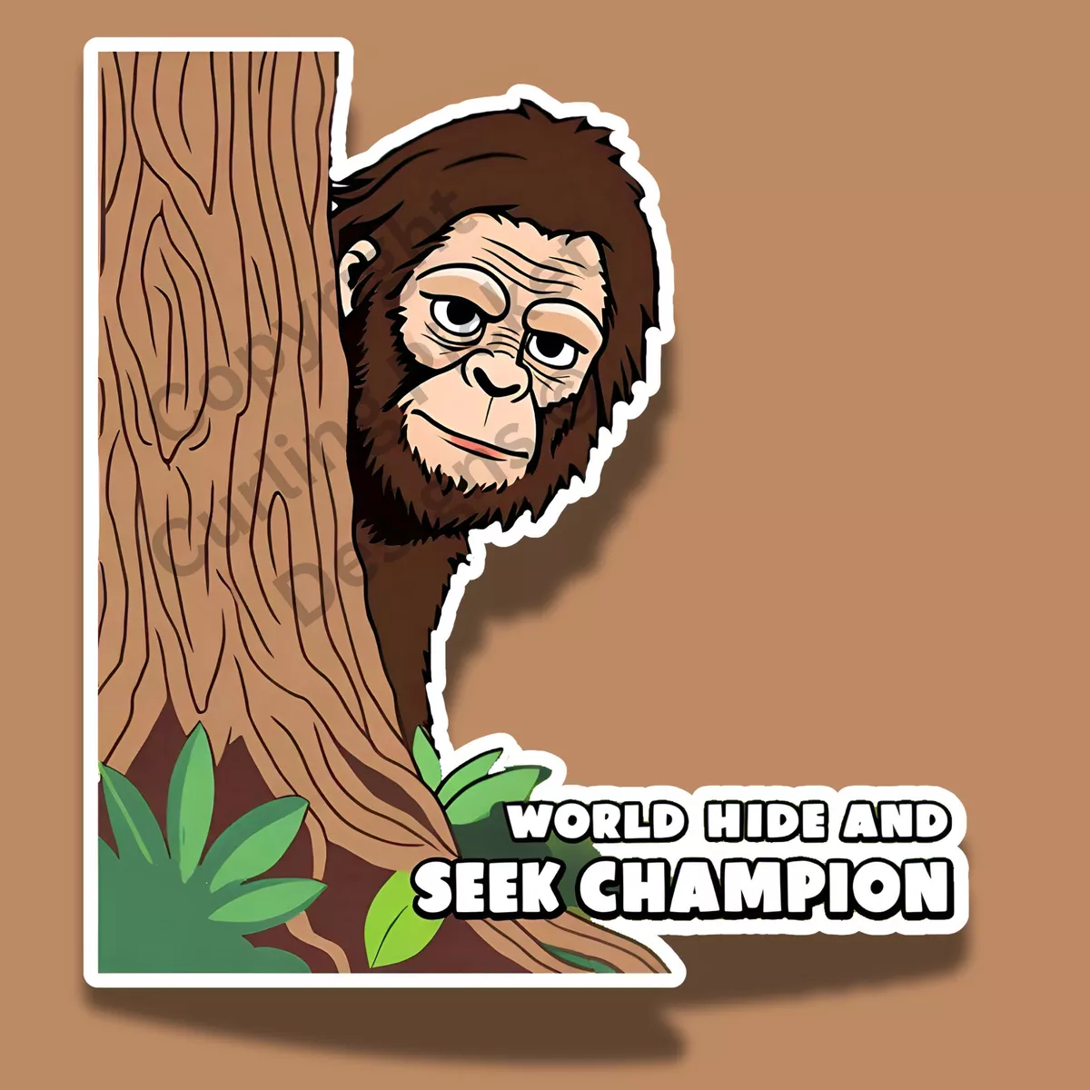 Kira Bigfoot Hide and Seek Champion Funny Sasquatch Vinyl Sticker ...