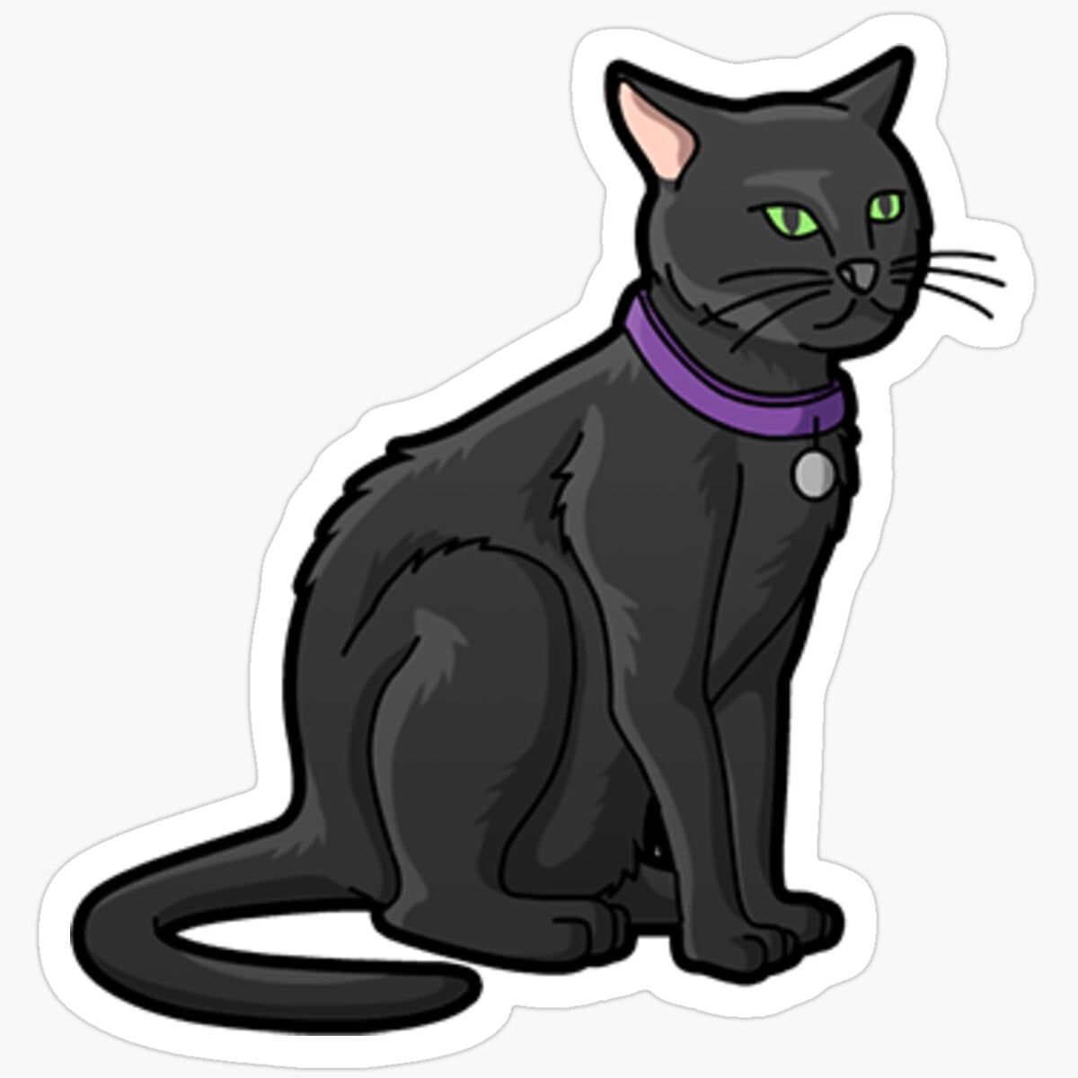 Kira Black Cat Sticker/Magnet Sticker Waterproof Sticker for Water ...