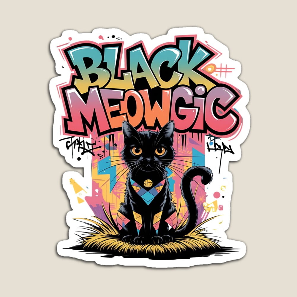 Kira - Black Meowgic Sticker - 5726 Hot Trending Vinyl Stickers ...