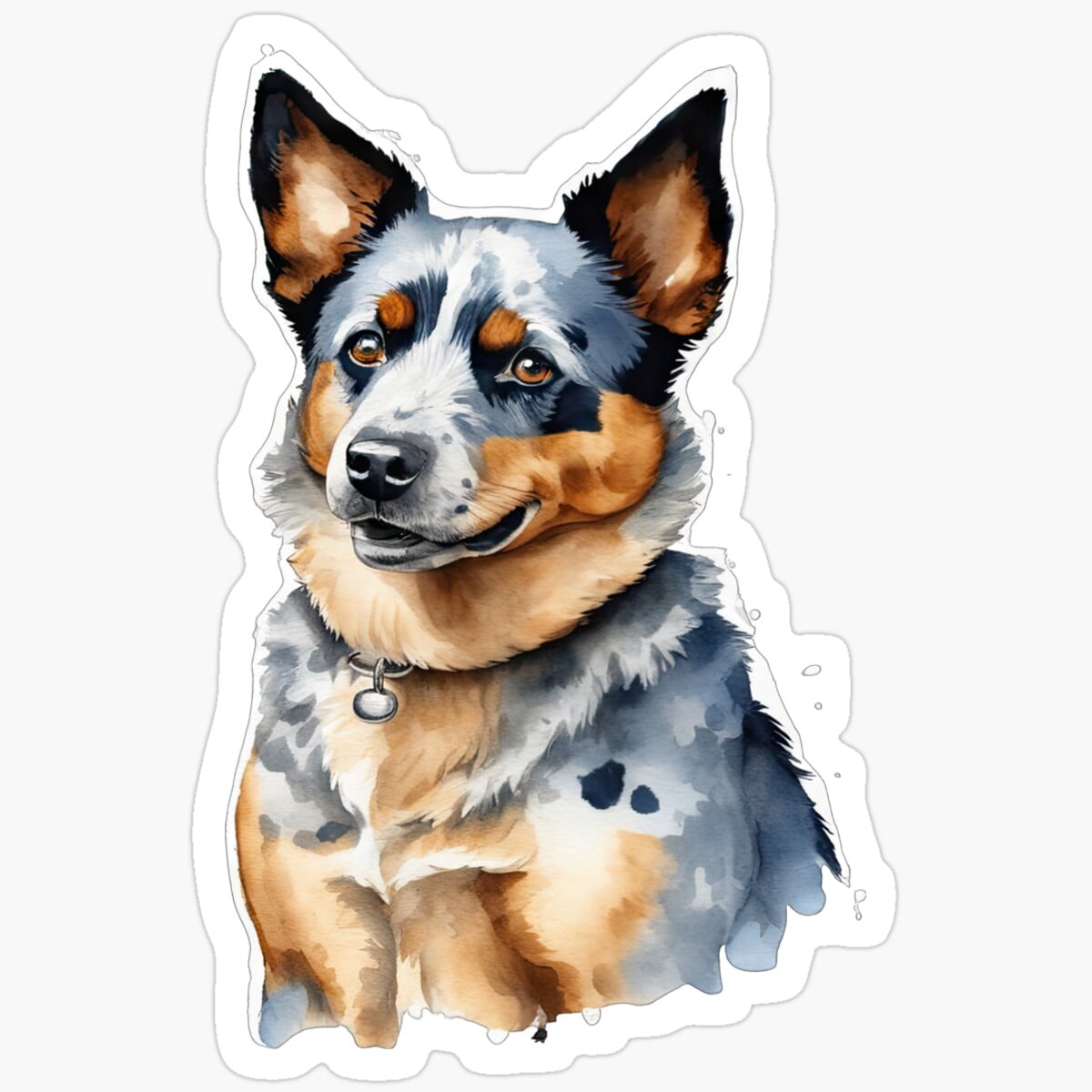 Kira Blue Heeler Dog, Australian Cattle Dog Sticker Waterproof Sticker ...