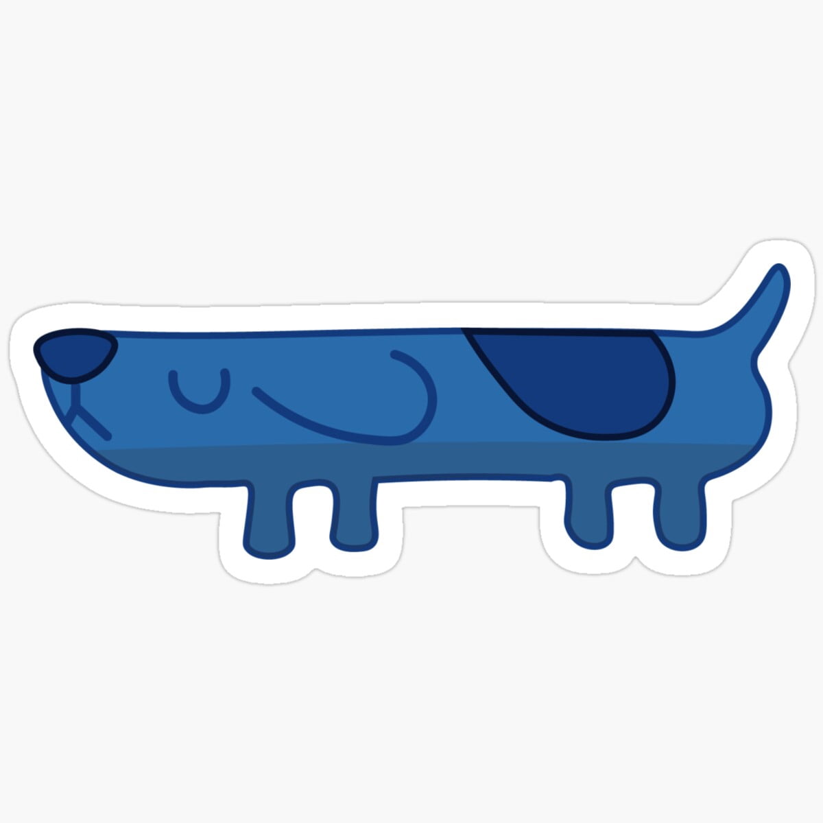 Kira Blue Long Dog Sticker Waterproof Sticker for Water Bottles ...