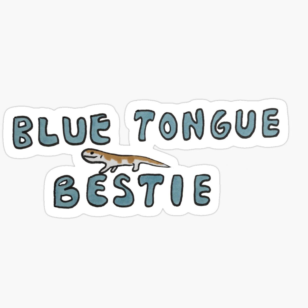 Kira Blue Tongue Bestie Sticker Waterproof Sticker for Water Bottles ...