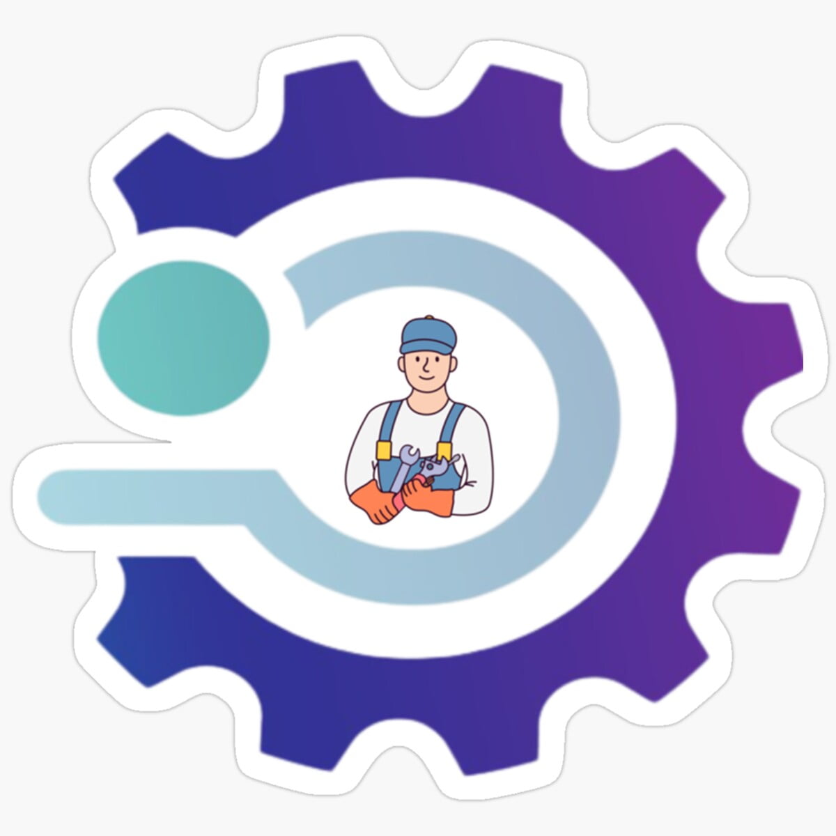 Kira Bluey Mechanics Fitted Sticker Waterproof Sticker for Water ...