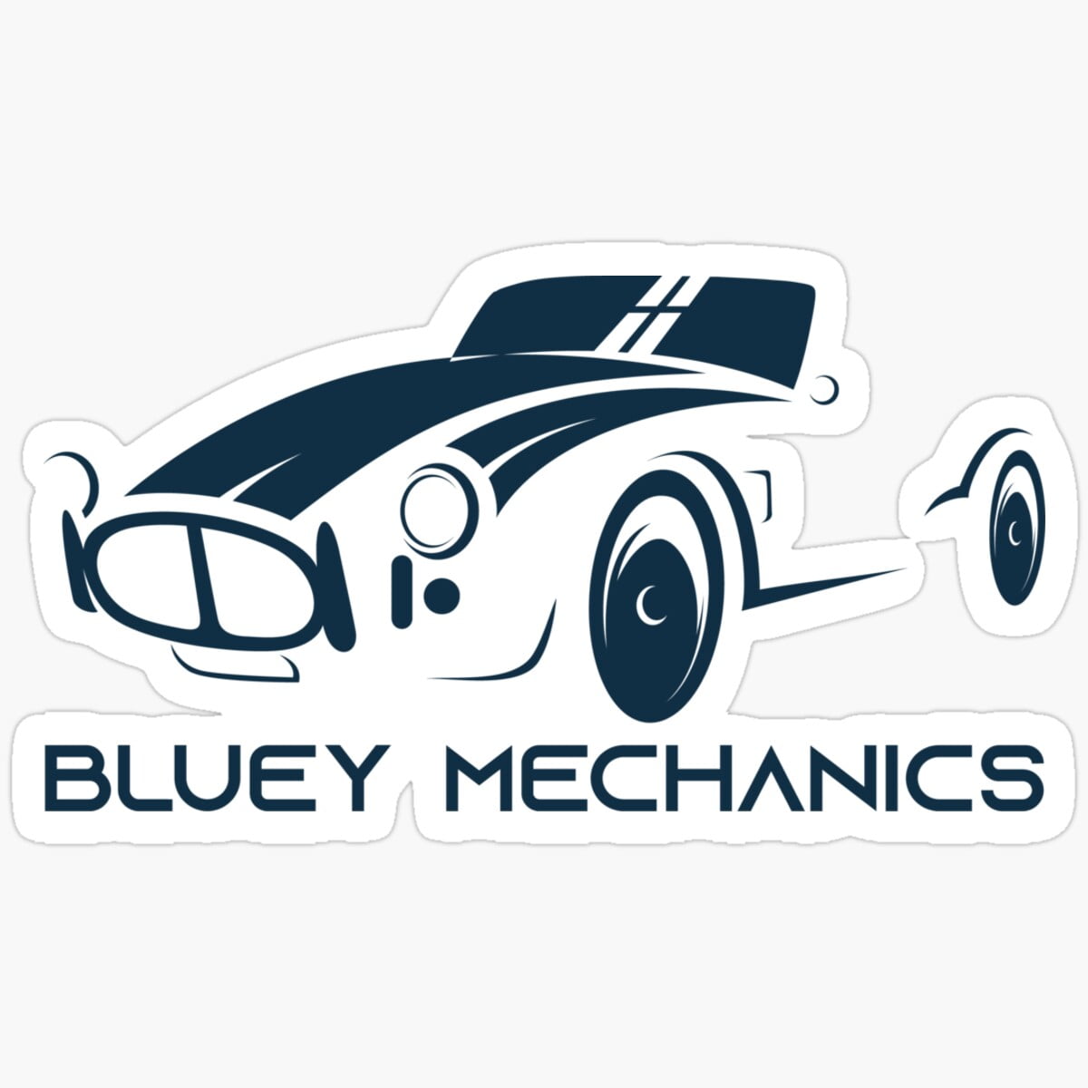 Kira Bluey Mechanics Retro Sticker Waterproof Sticker for Water Bottles ...